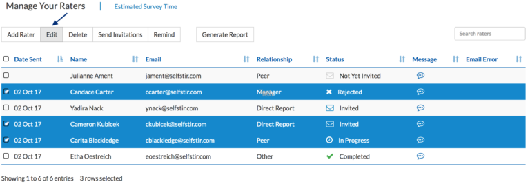 Complete Redesign: Invite Raters Page - SelfStir | 360 degree feedback ...